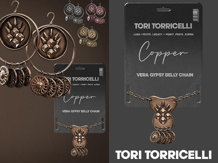 Second Life Marketplace - TORI TORRICELLI // (Copper) Vera Belly Chain