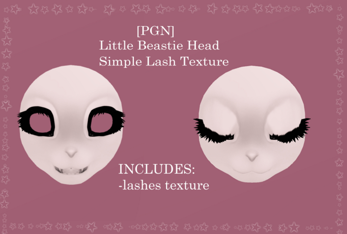 Second Life Marketplace - [PGN] Little Beastie Simple Lashes Texture