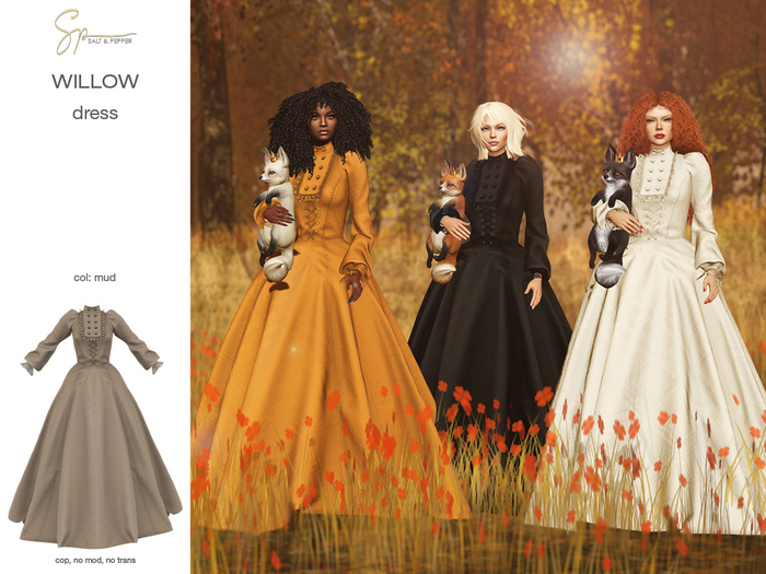 Second Life Marketplace - S&P Willow - dress - mud - Lara + Petite ...