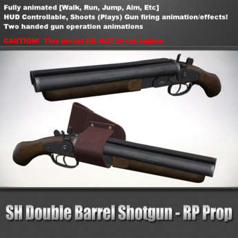 Second Life Marketplace - SH RP Prop Gun - Double Barrel Shotgun