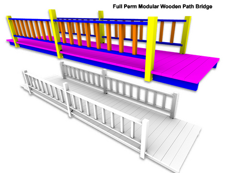 Second Life Marketplace - Full perm Modular Wooden Path Bridge