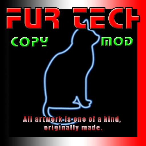 Second Life Marketplace - [Fur Tech] Blue Cat Neon Art
