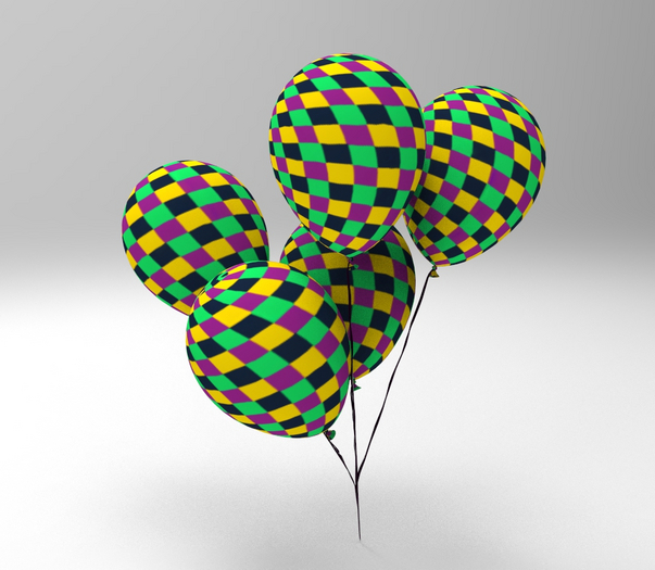 Second Life Marketplace - IDOL Mardi Gras Balloons Decor Original Mesh