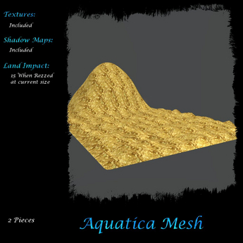 Second Life Marketplace - Aquatica Mesh - AM025225 Gold Ground and Mount