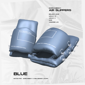 Second Life Marketplace - [Dope+Mercy]Air Slippers_Blue (ADD)