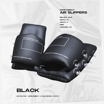 Second Life Marketplace - [Dope+Mercy]Air Slippers_Black (ADD)