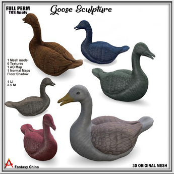 Second Life Marketplace - FC - Full Perm Goose Sculpture ,6 different ...