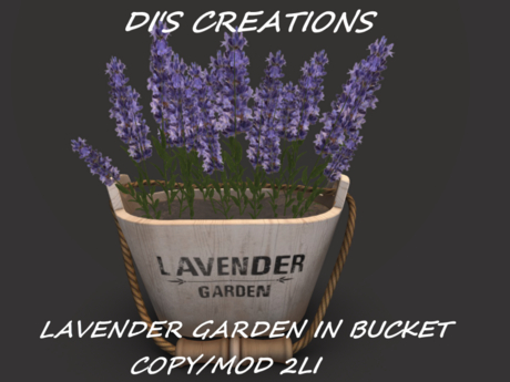 Second Life Marketplace - LAVENDER GARDEN IN BUCKET