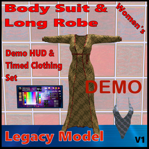 Second Life Marketplace - DEMO Legacy Body Suit & long Robe
