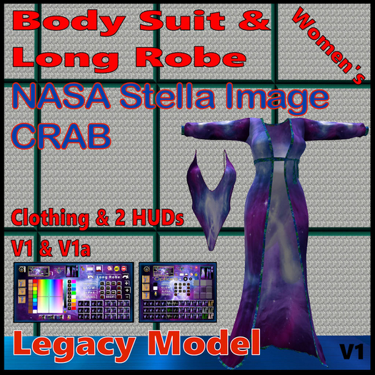 Second Life Marketplace - Legacy Body Suit & Long Robe CRAB Nebula