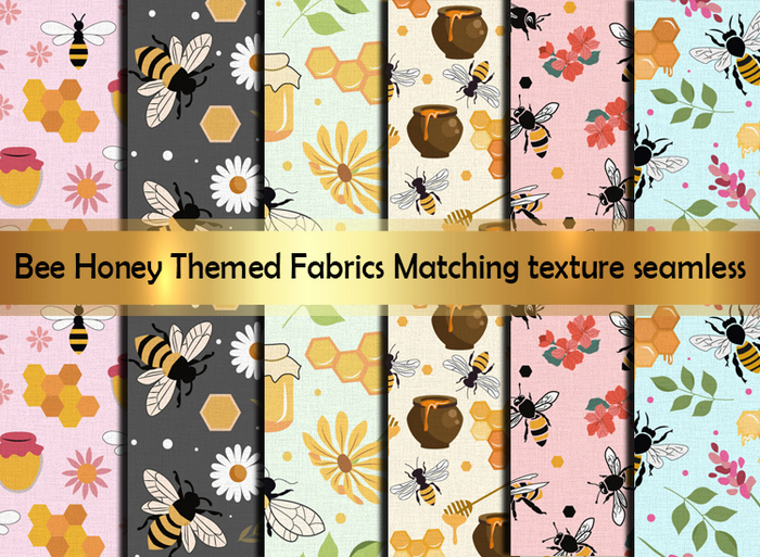 Second Life Marketplace - Bee Honey Themed Fabrics Matching texture ...
