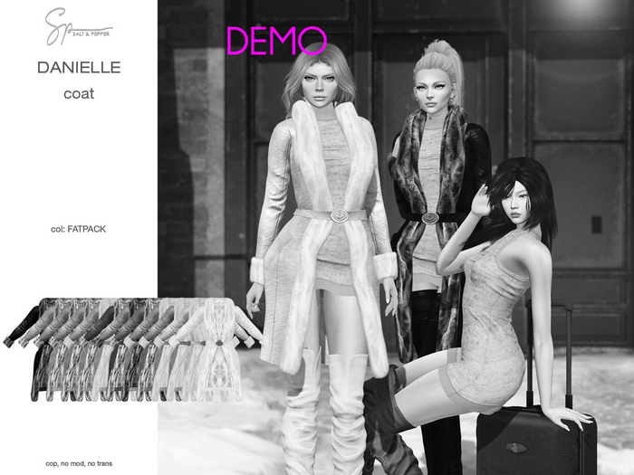 Second Life Marketplace - S&P Danielle coat DEMO (wear to unpack)