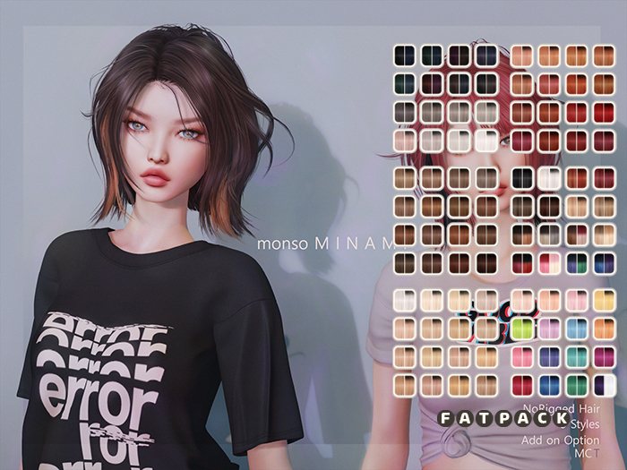 Second Life Marketplace - [monso] Minami Hair /Fatpack