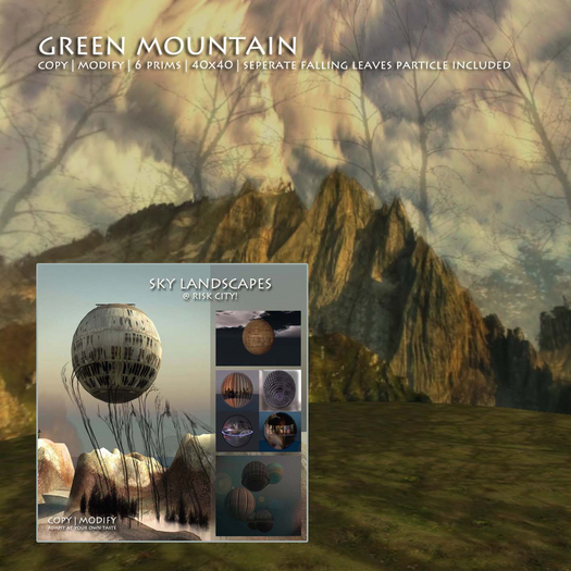 Second Life Marketplace - Sky_landscape GREEN MOUNTAIN @ Risk! (6 prims ...