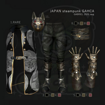 Second Life Marketplace - .::GB:: Steampunk Gacha Male Full Set + RARE ...
