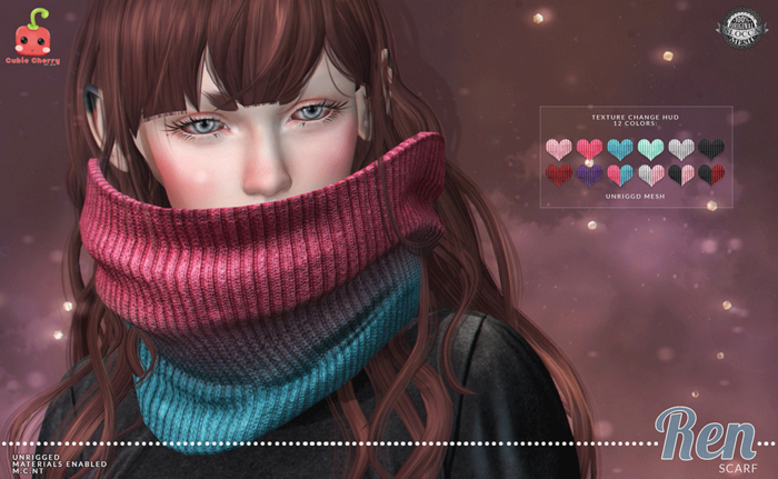 Second Life Marketplace - [Cubic Cherry] {Ren} scarf