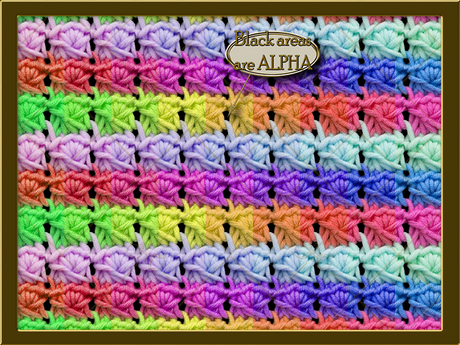 Second Life Marketplace - Crochet Color Stripe Alpha Seamless Texture Set