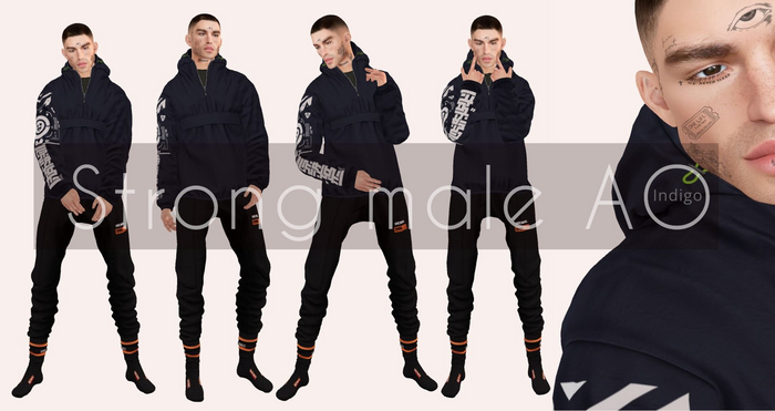Second Life Marketplace - indigo Strong male AO