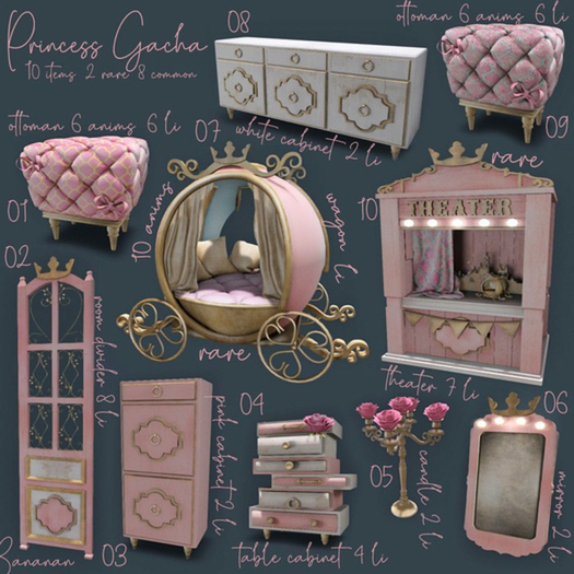 Second Life Marketplace - 04 PRINCESS GACHA - table cabinet 1
