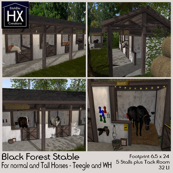 Second Life Marketplace - [HX] Black Forest Stable