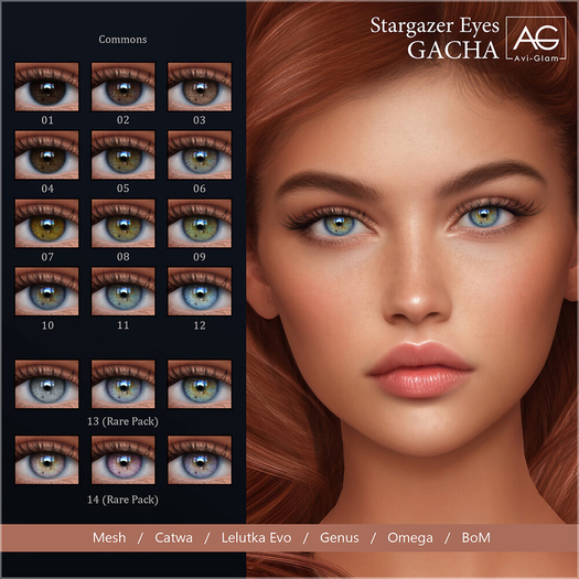 Second Life Marketplace - AG. Stargazer Eyes Gacha - Catwa - 01