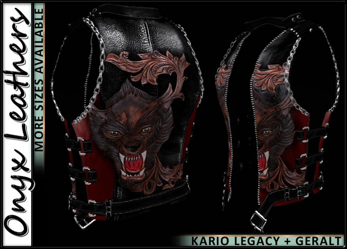 Second Life Marketplace - Red Wolf Vest Kario Legacy and Geralt