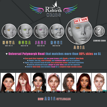 Second Life Marketplace - REBIRTH Mesh Head ~ Aria