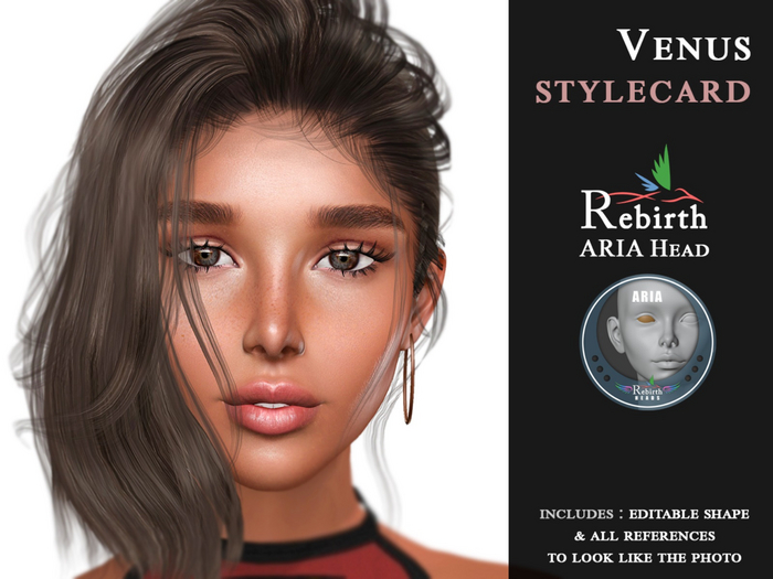 Second Life Marketplace - Venus Shape + Style card - REBIRTH Aria head