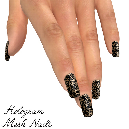 Second Life Marketplace - HOLOGRAM Leopard Shorter Mesh Nails Maitreya ...