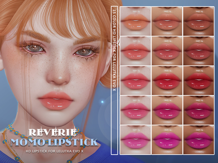 Second Life Marketplace - [REVERIE] Momo Lipstick [EvoX]