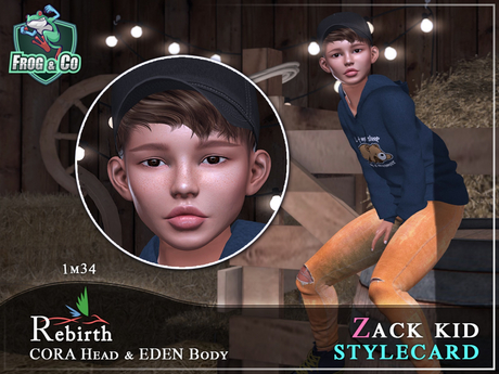 Second Life Marketplace - Zack boy kid Shape + Style card - REBIRTH ...
