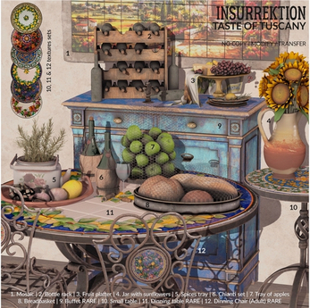 Second Life Marketplace - [IK] Taste of Tuscany - Full Set + Rares