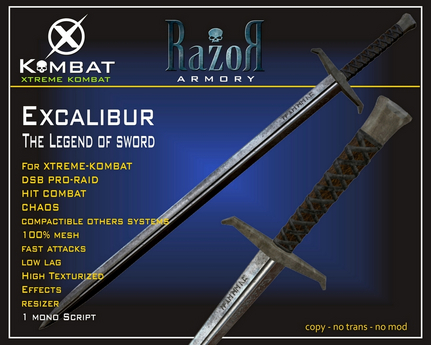 Second Life Marketplace - .::Razor::. >> Legend Excalibur