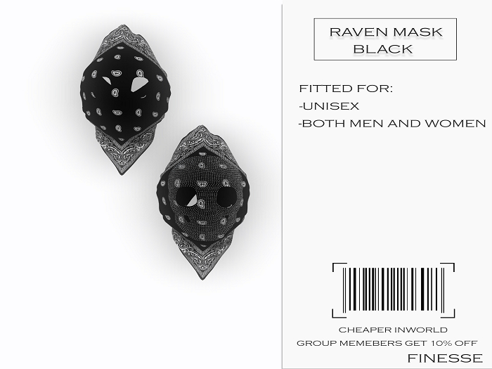 Second Life Marketplace - Ravenous Mask (Black)
