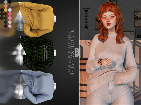 Second Life Marketplace - Klubb - "Carol" Sweater White