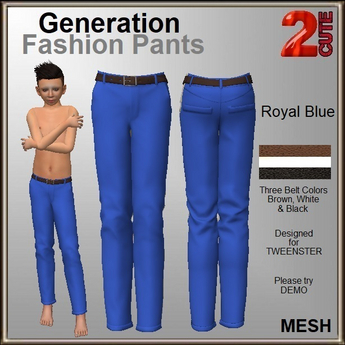 Second Life Marketplace - Generation Fashion Pants [2cute] - Royal Blue