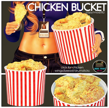 Second Life Marketplace - Junk Food - Chicken Bucket New