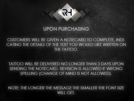 Second Life Marketplace - .:RH:. Billion Stars Custom Tattoo