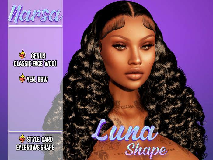 Second Life Marketplace - Luna Shape │ Genus Classic Face W001
