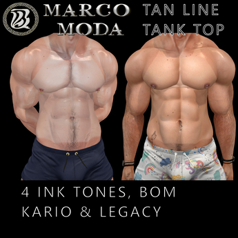 Second Life Marketplace - MM TAN LINE TANK TOP KARIO & LEGACY BOM