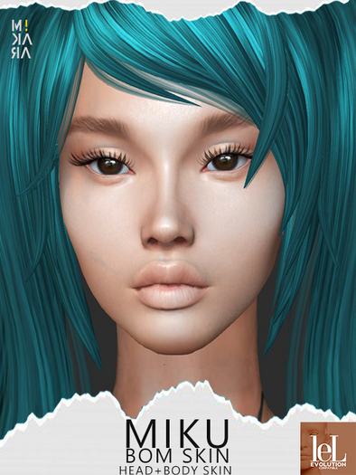 Second Life Marketplace - MIKARA// MIKU Skin [ LeL Evo ] Tone 04