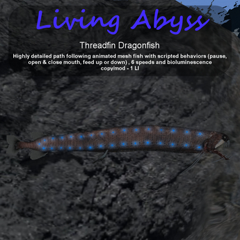 Second Life Marketplace - Inochi Abyss : Mesh Fish - Threadfin Dragonfish