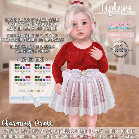 Second Life Marketplace - . tiptoes - Charming Dress - Demo