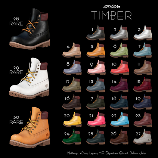 Second Life Marketplace - 16. amias - TIMBER shoes cocoa - Maitreya ...