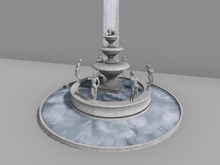 Second Life Marketplace - FOUNTAIN CLOCK MESH