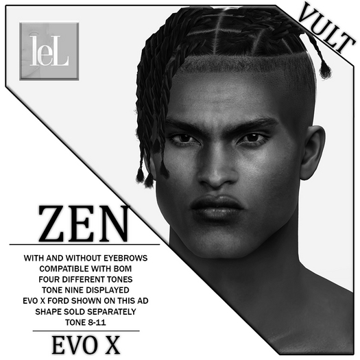 Second Life Marketplace - [VULT] ZEN EVO X SKIN BOM DEMO
