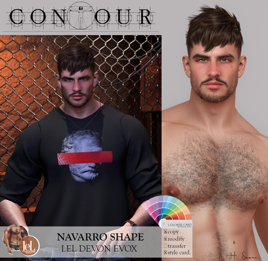 Second Life Marketplace - Contour Shape: Navarro Lelutka Devon (evoX) W ...