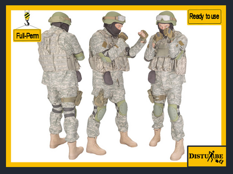 Second Life Marketplace - ::DisturbeD:: Cole Soldier Fighting Character ...