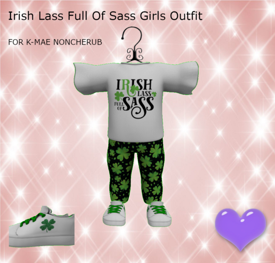 Second Life Marketplace - *HEB*Irish Lass Full Of Sass Girls Outfit NC