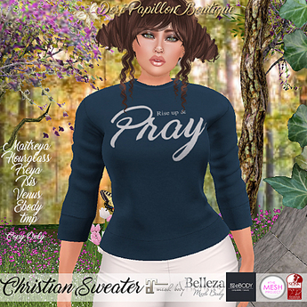 Second Life Marketplace - DPB Christian Sweaters - (Blue) Rise Up ...